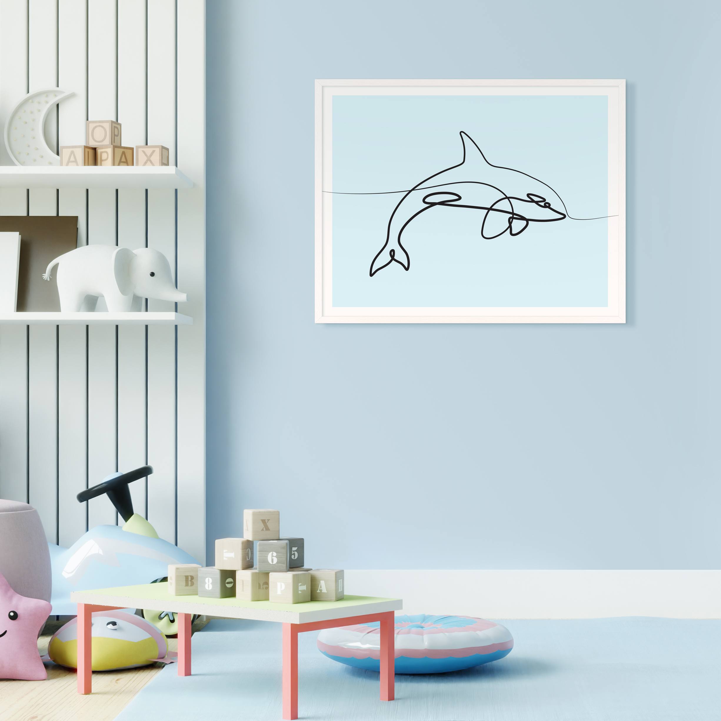 Line Orca | Wall Art | Artist Lane