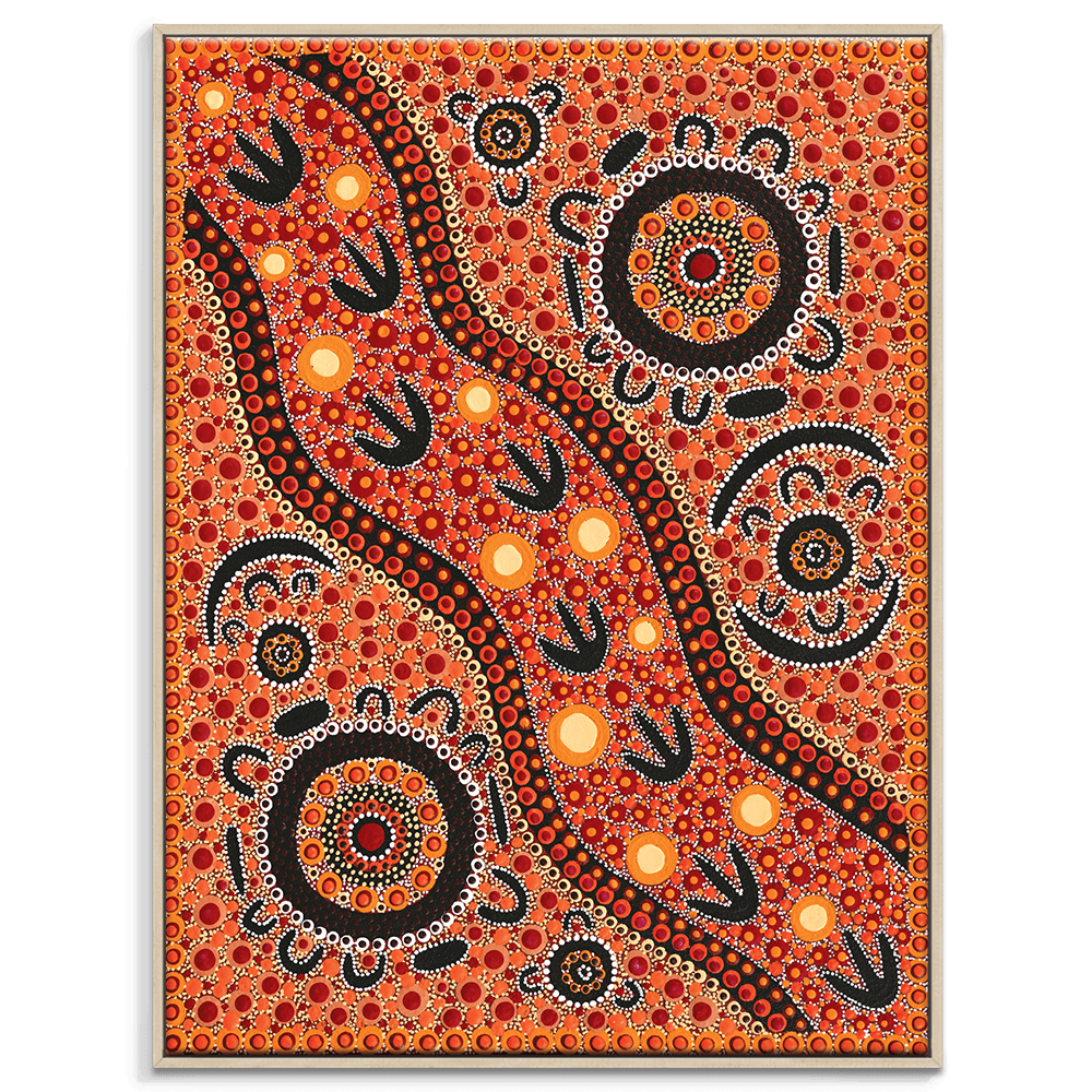 Family Camping Out Bush Emu Hunting | Wall Art | Artist Lane