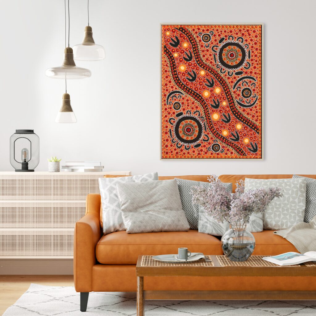 Family Camping Out Bush Emu Hunting | Wall Art | Artist Lane
