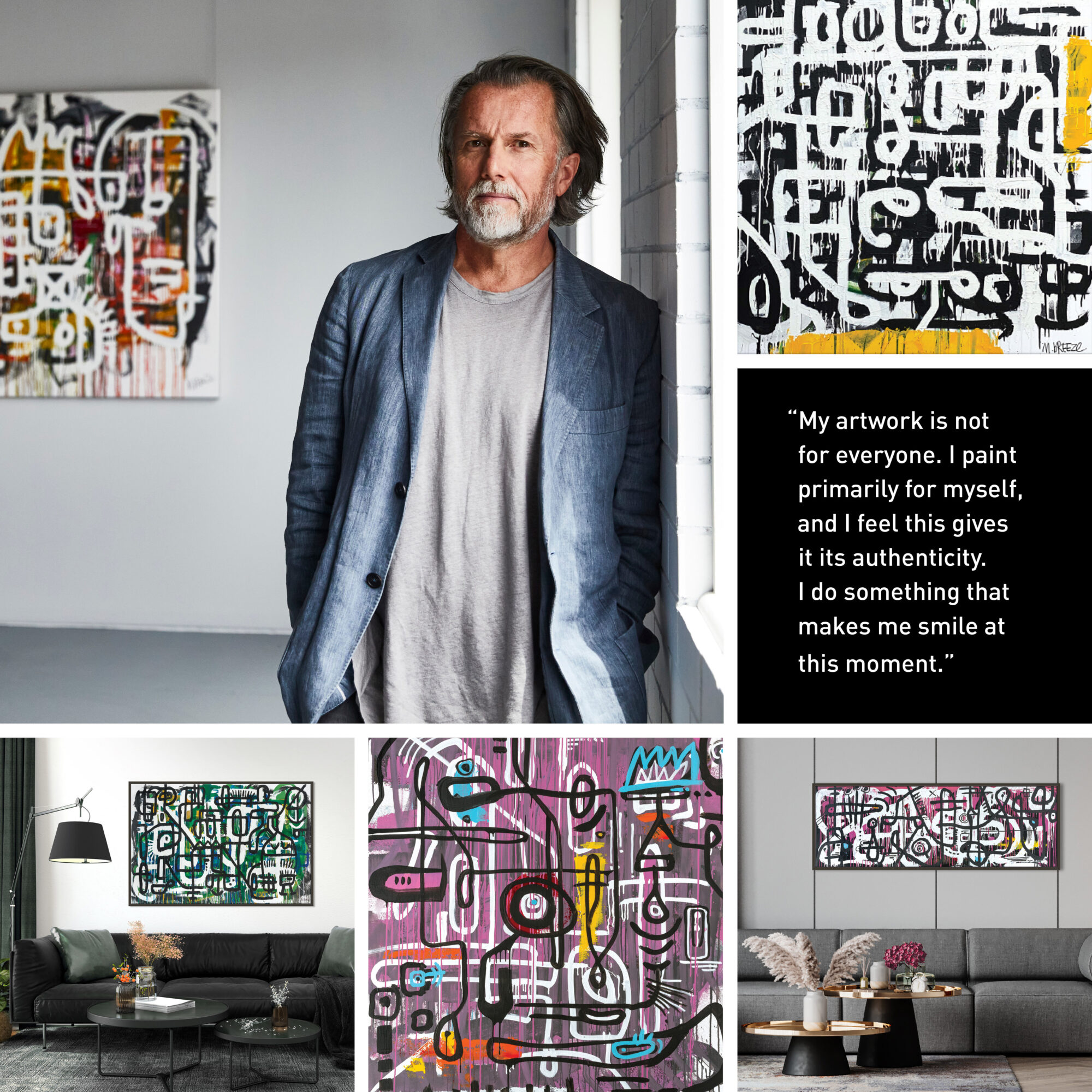 Martin Breeze paints to get inspired | Artist Lane