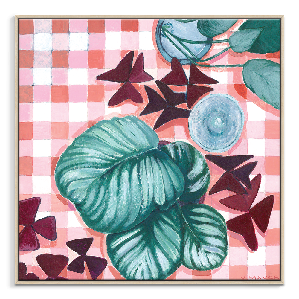 Blue Dishes and Gingham | Wall Art | Artist Lane