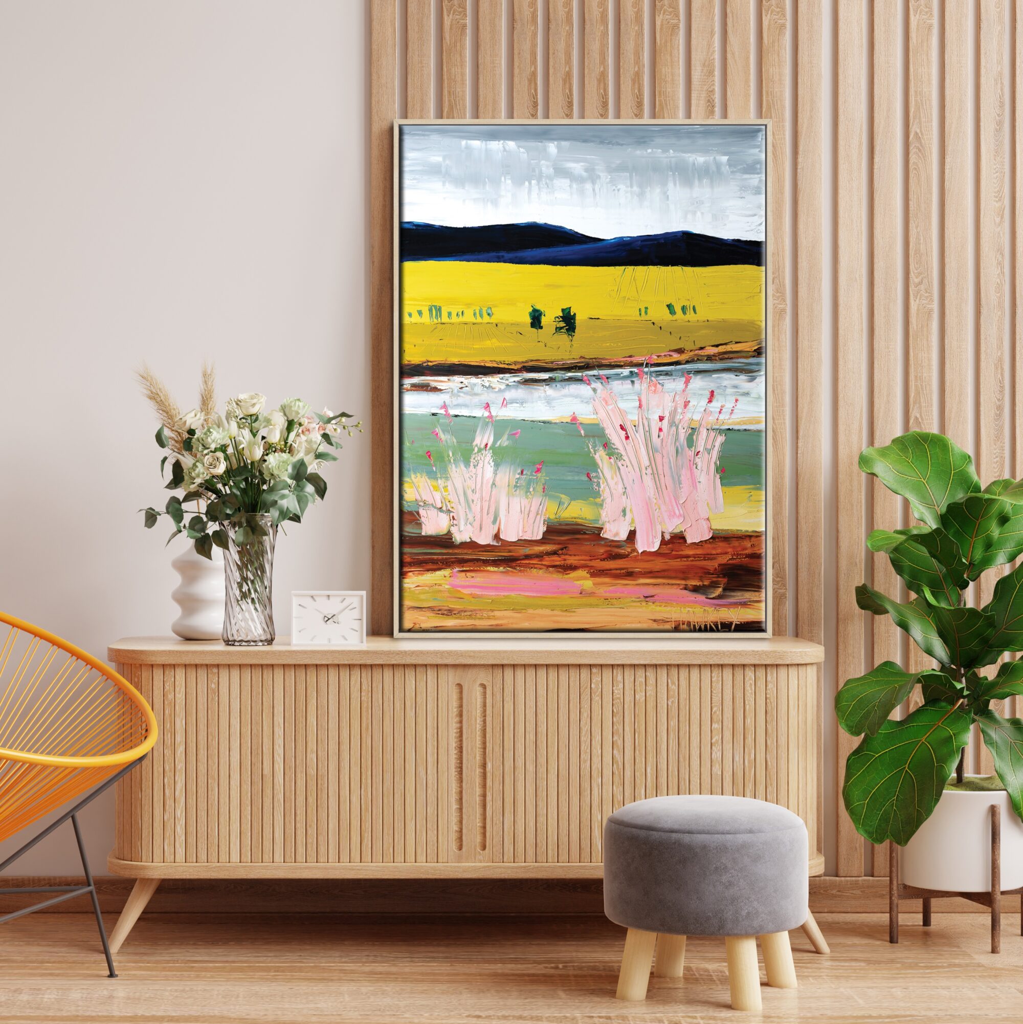 Rain Over Mustard Fields | Wall Art | Artist Lane